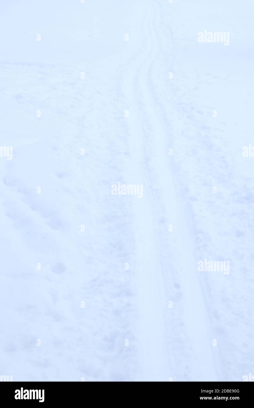 Snow skiing track surface. Ski trail texture. Ski run traces background ...