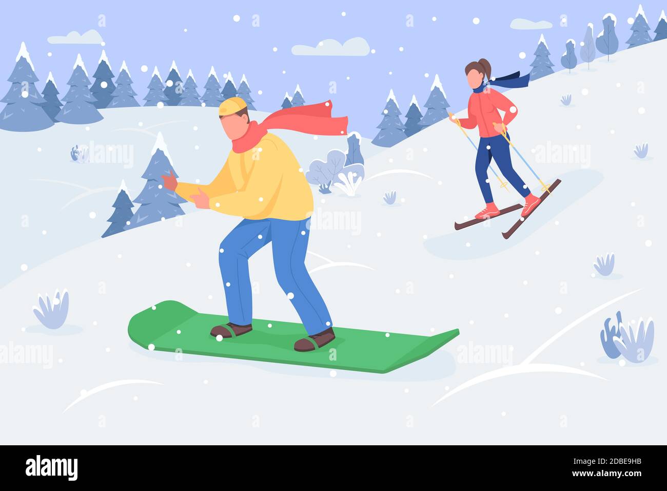 Snowboarding extreme sport color Stock Vector Images - Alamy
