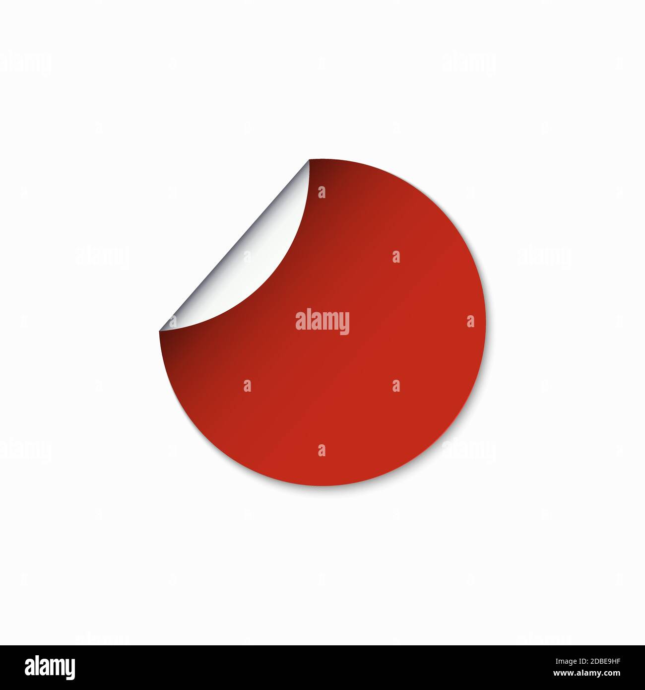 Vector modern red circle sticker with shadow Stock Vector Image & Art ...