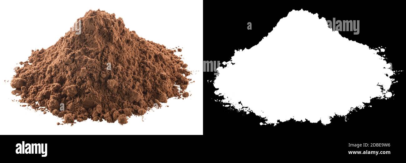 Pile of ground cocoa or cacao powder, isolated Stock Photo - Alamy