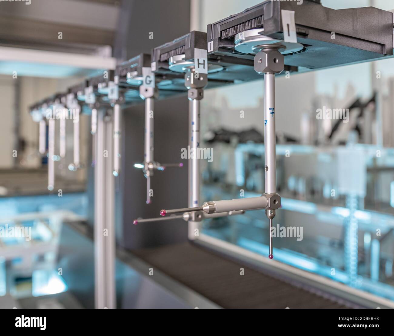 3D measuring device in a factory for the production of plastic castings ...