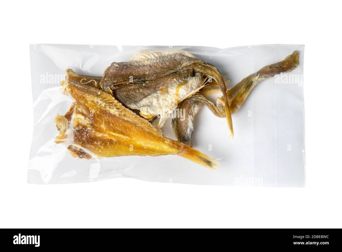 Silver Amber Fish with pepper in a transparent package appetizer to ...