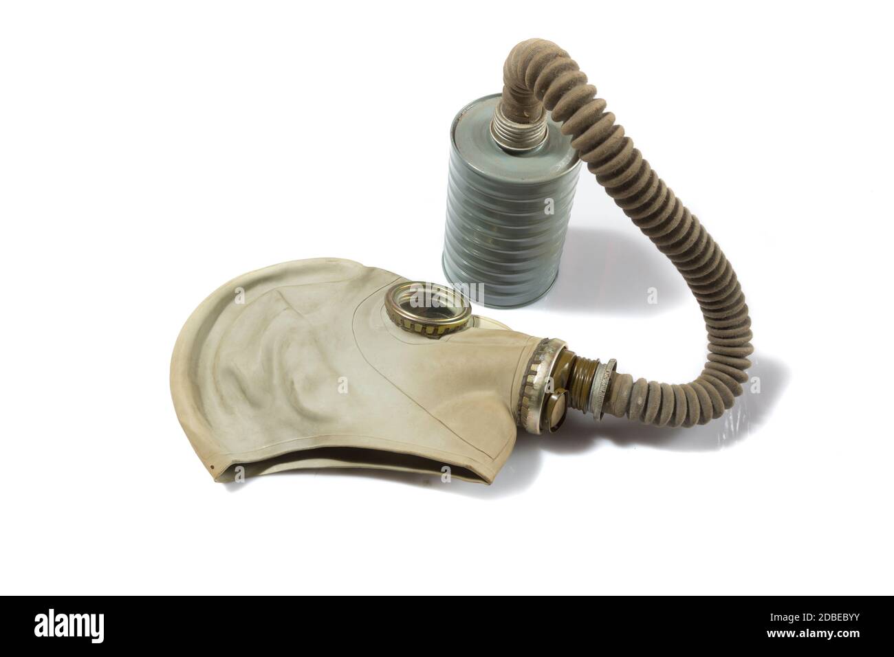 Old vintage gas mask on a white background Stock Photo - Alamy