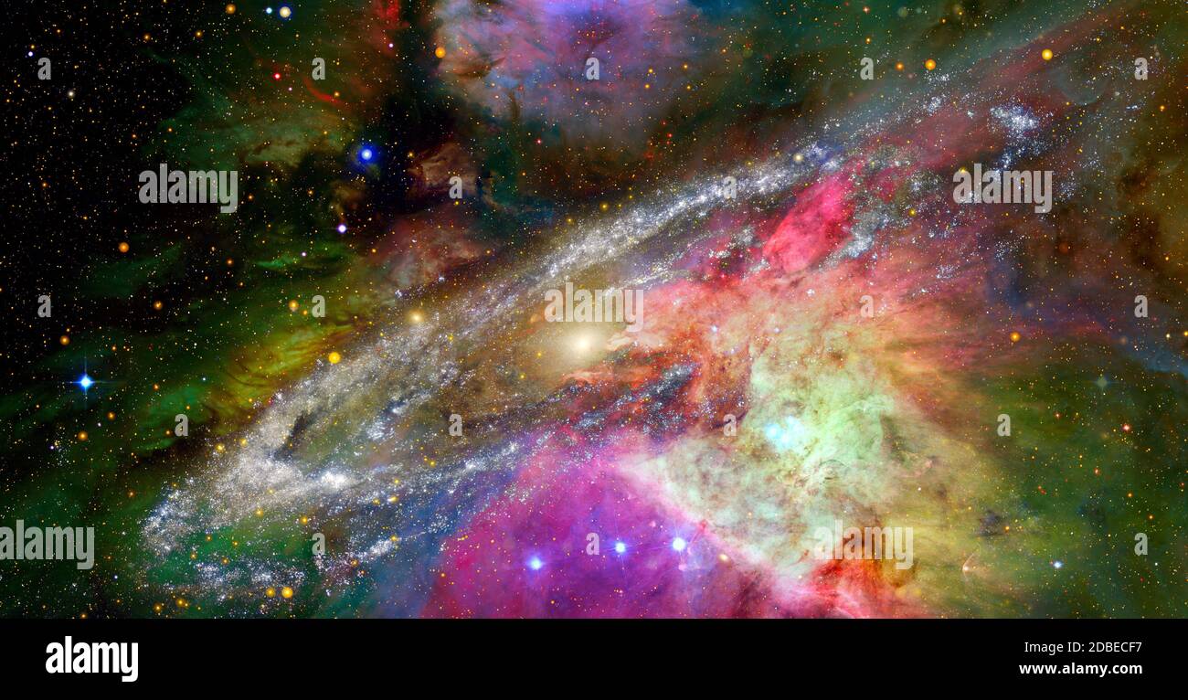 Spiral galaxy. Elements of this image furnished by NASA Stock Photo - Alamy