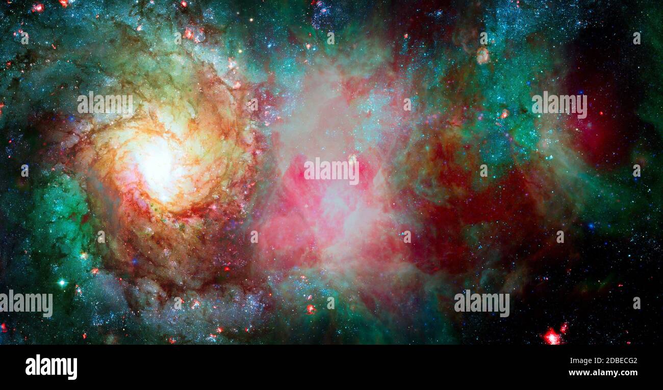 Spiral galaxy. Elements of this image furnished by NASA Stock Photo - Alamy