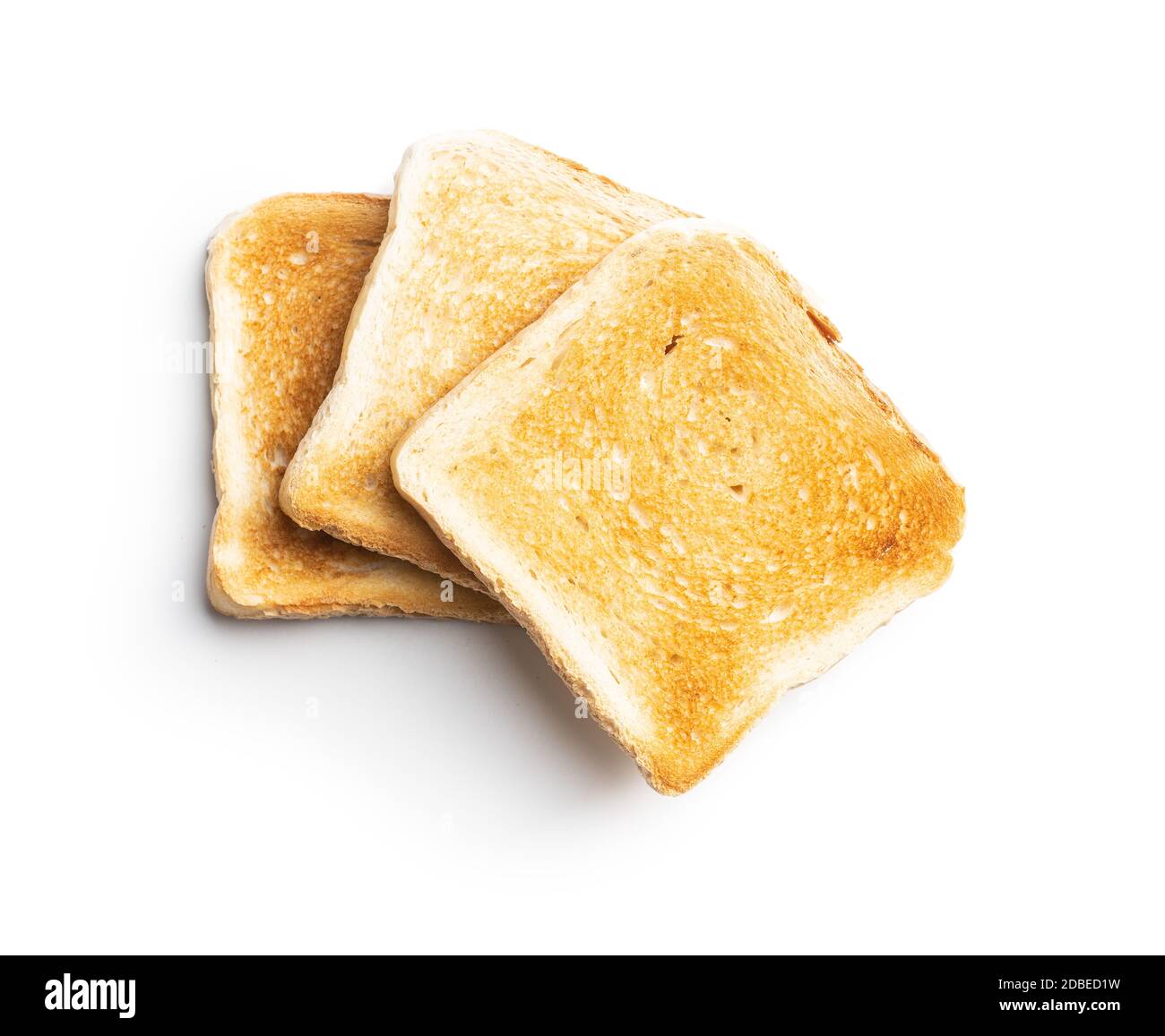 Roasted toast bread isolated on white background Stock Photo - Alamy