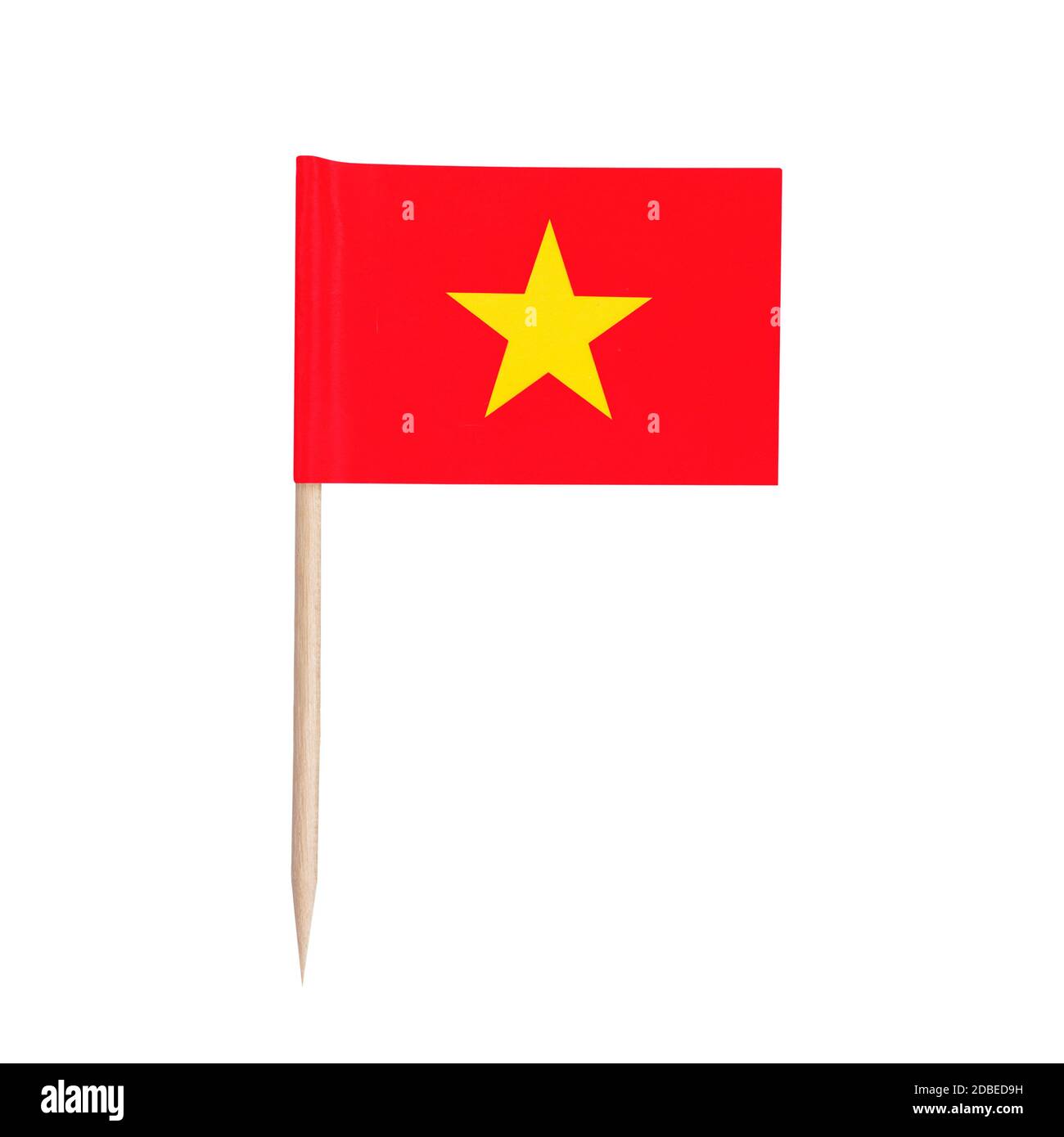 Miniature paper flag Vietnam. Isolated Vietnamese toothpick flag ...