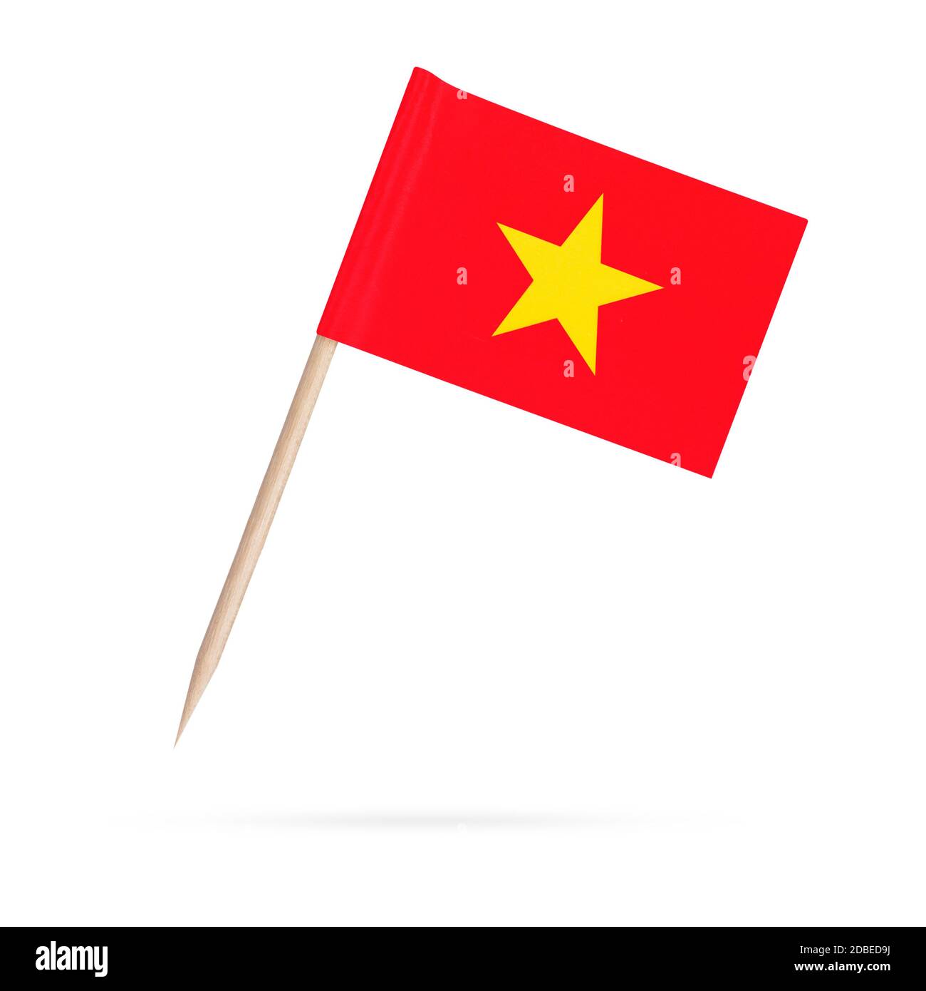 Miniature paper flag Vietnam. Isolated Vietnamese toothpick flag ...