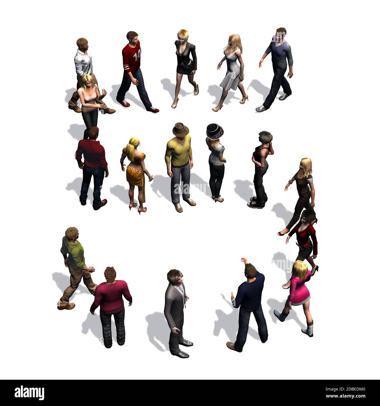 people - arranged in number 5 with shadow Stock Photo - Alamy