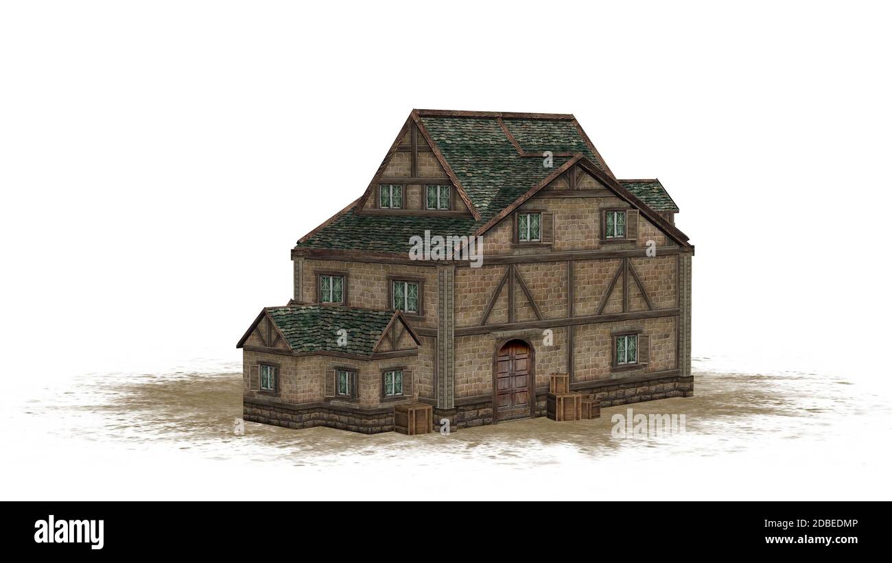 Medieval market scene Cut Out Stock Images & Pictures - Alamy