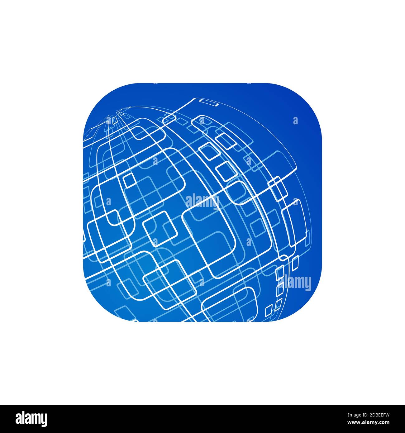 Vector modern techology icon on white background. global world backdrop ...