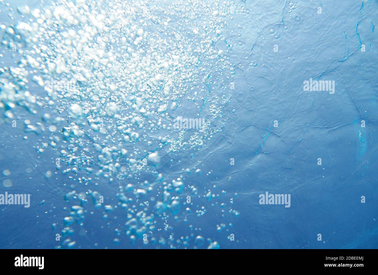 Rising bubbles in water of the swimming pool Stock Photo - Alamy