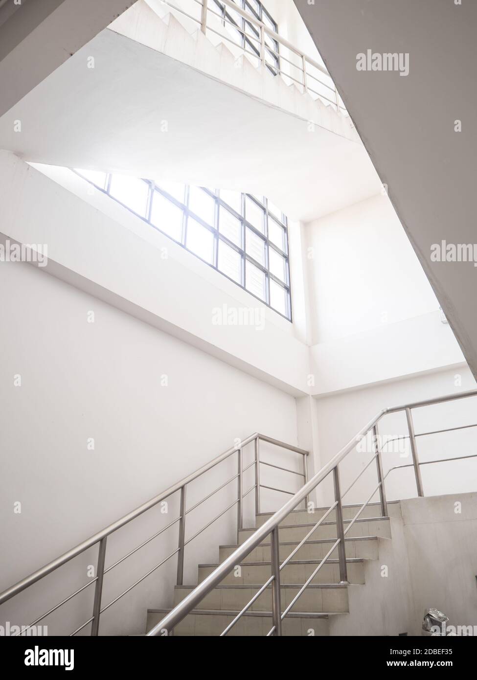 emergency exit , Staircase in modern modern building Stock Photo - Alamy