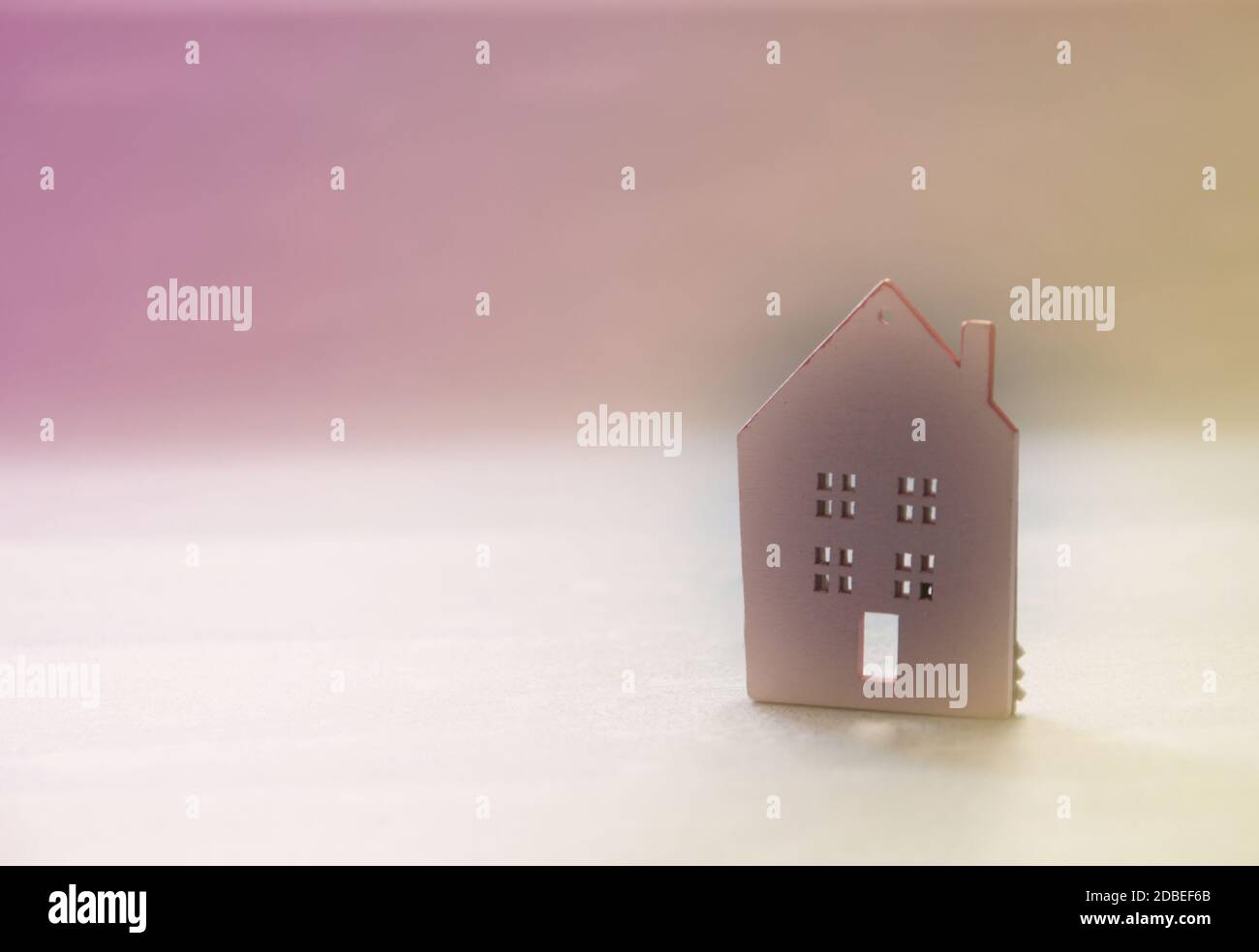 stylized image of a house close up, Wood House Model Stock Photo - Alamy