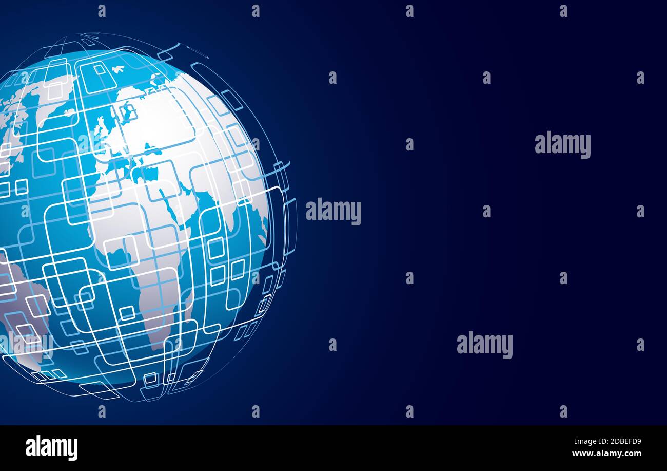 Vector modern techology concept background. global world backdrop Stock ...