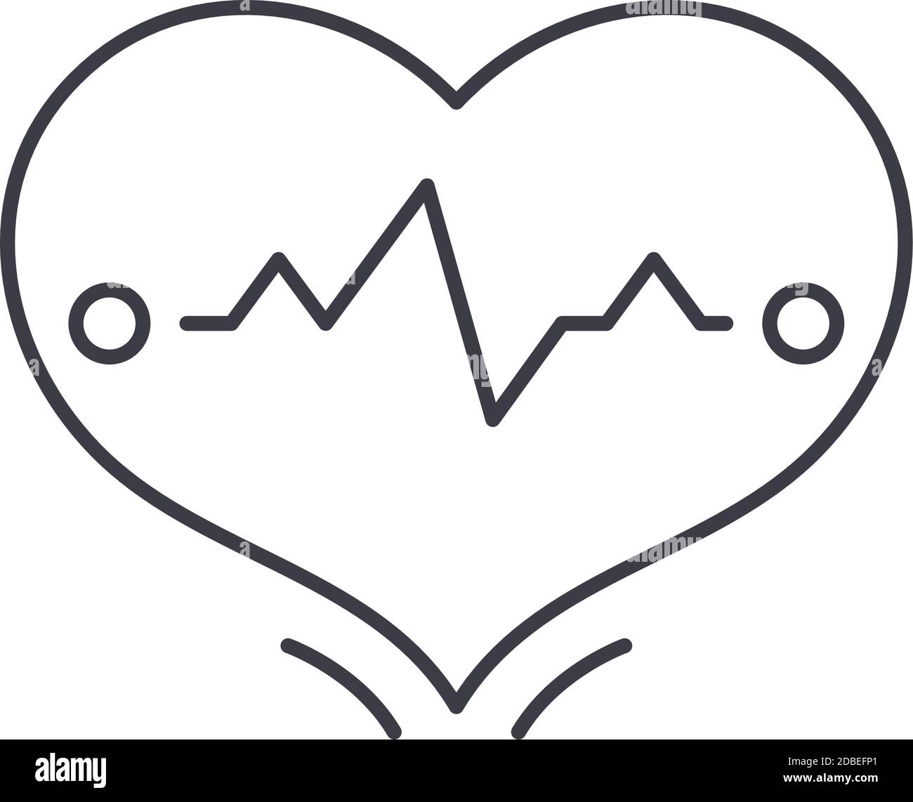 Pulse icon, linear isolated illustration, thin line vector, web design ...