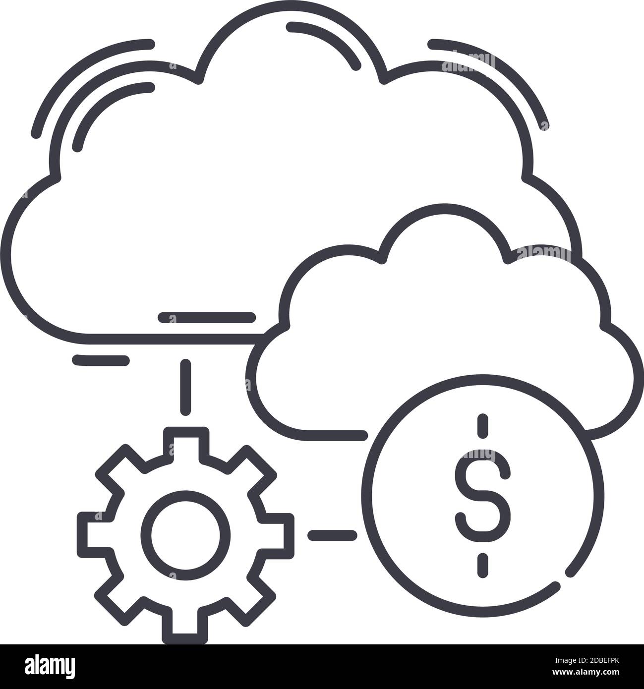 Raid storage icon, linear isolated illustration, thin line vector, web ...