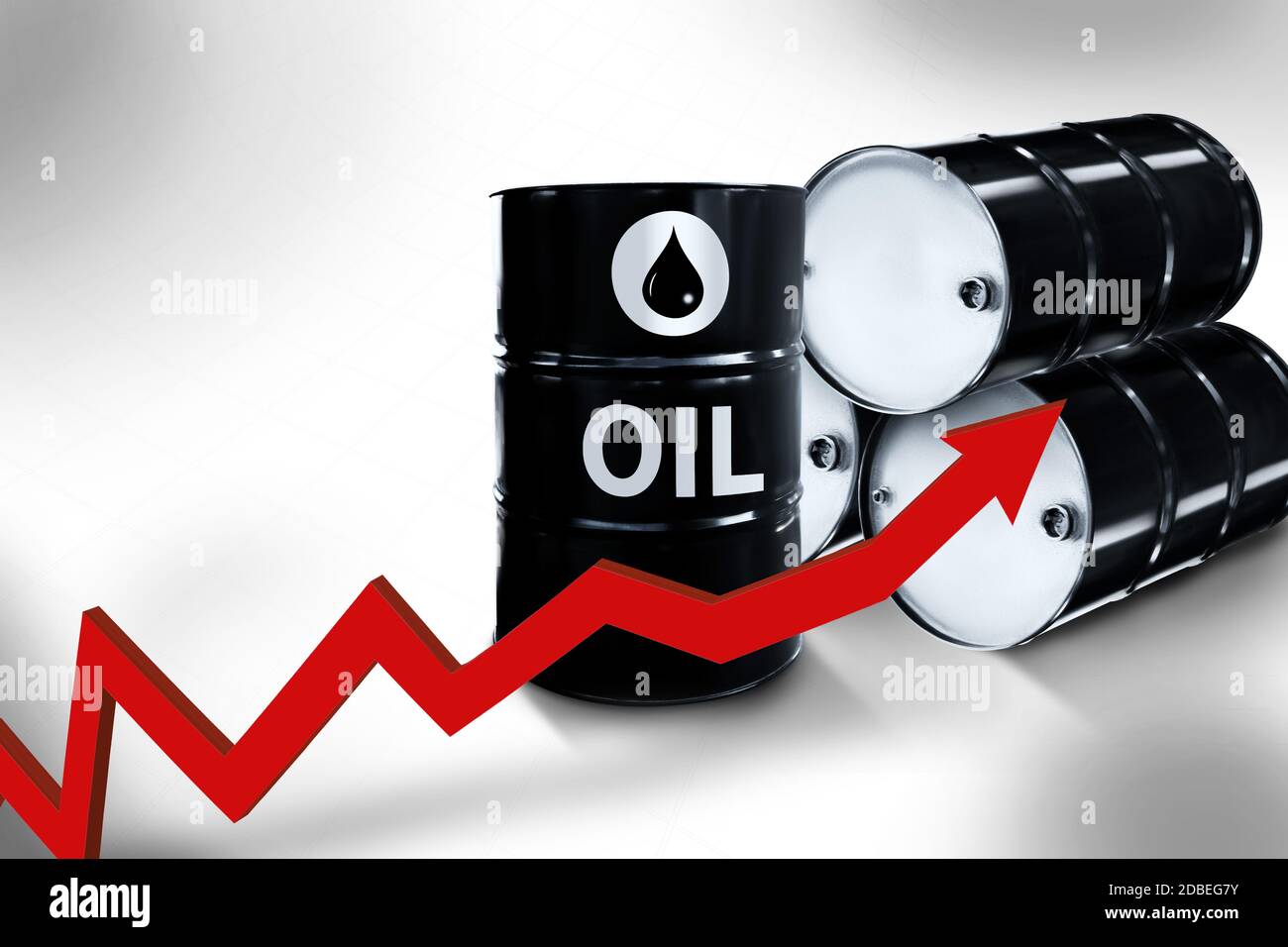 Metal oil barrels. Oil, gas and petroleum industry and manufacturing ...