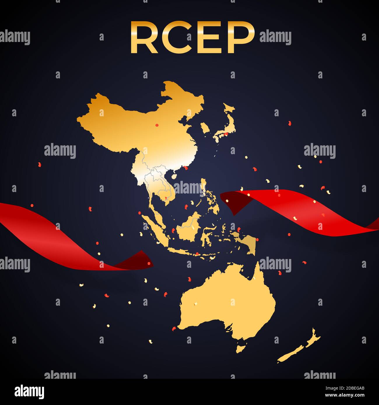 Holiday concept Modern Regional Comprehensive Economic Partnership RCEP ...