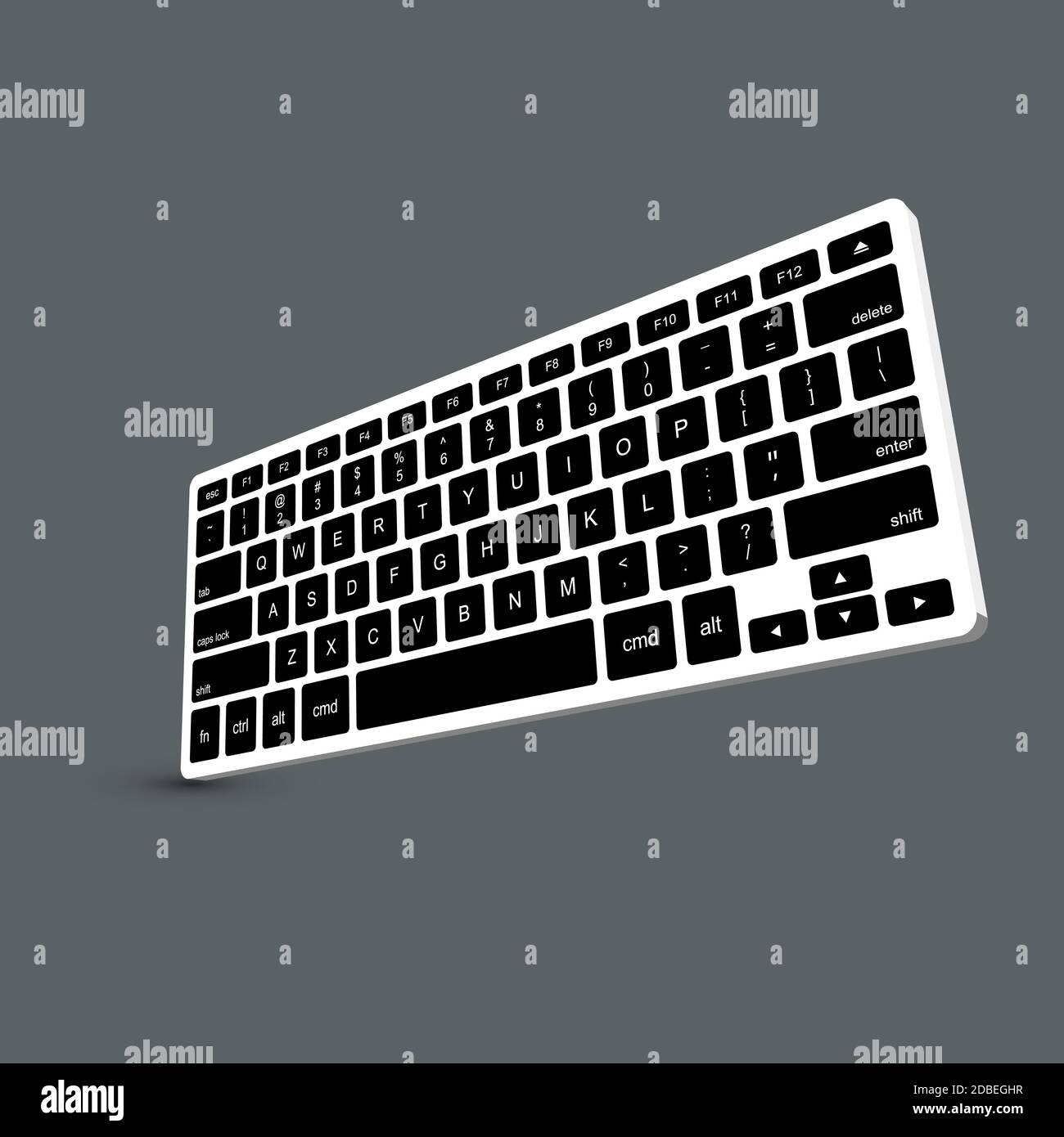 Vector modern computer keyboard background Stock Vector Image & Art - Alamy