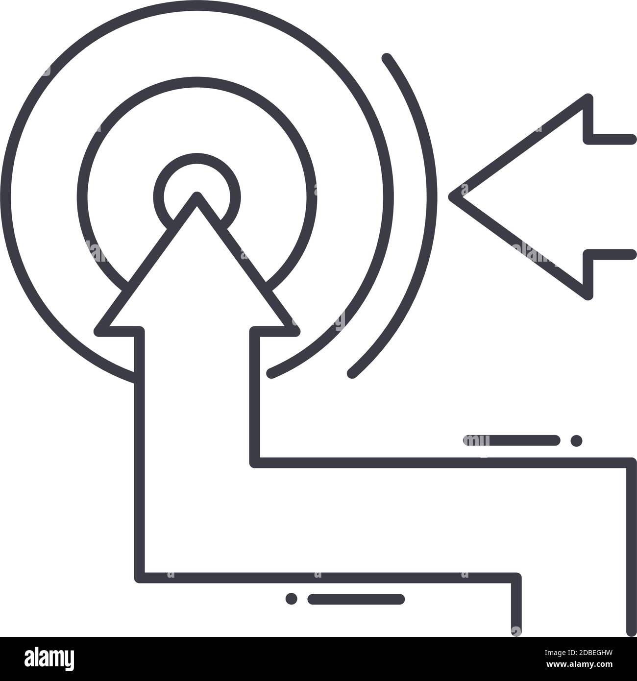 Pursue goal icon, linear isolated illustration, thin line vector, web ...