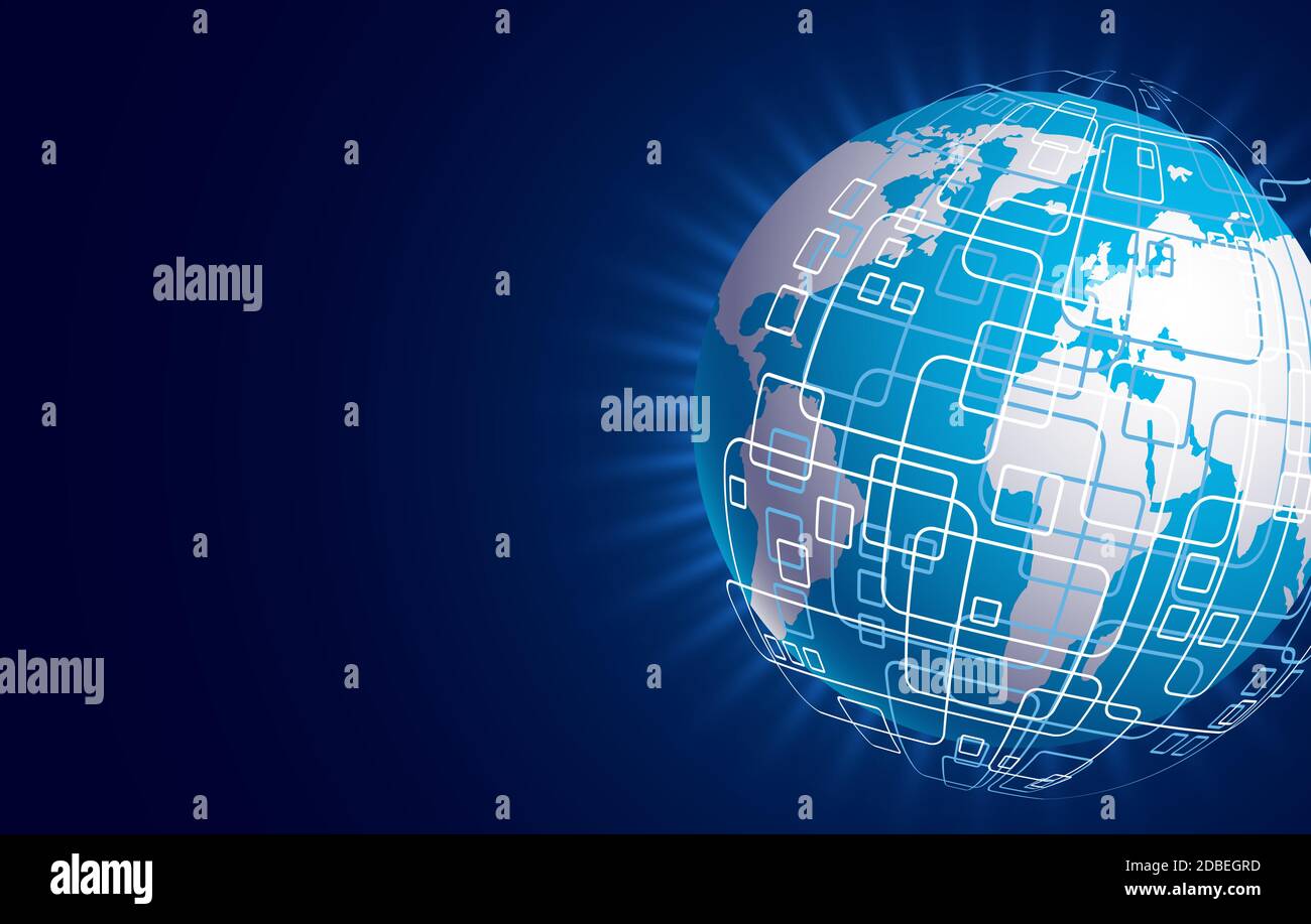 Vector modern techology concept background. global world backdrop Stock ...