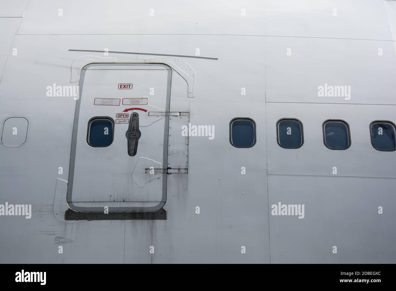 Airliner exit door hi-res stock photography and images - Alamy