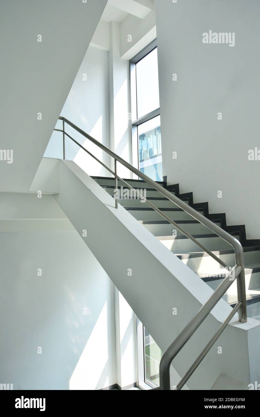 Stairs for emergency exit in building Stock Photo - Alamy