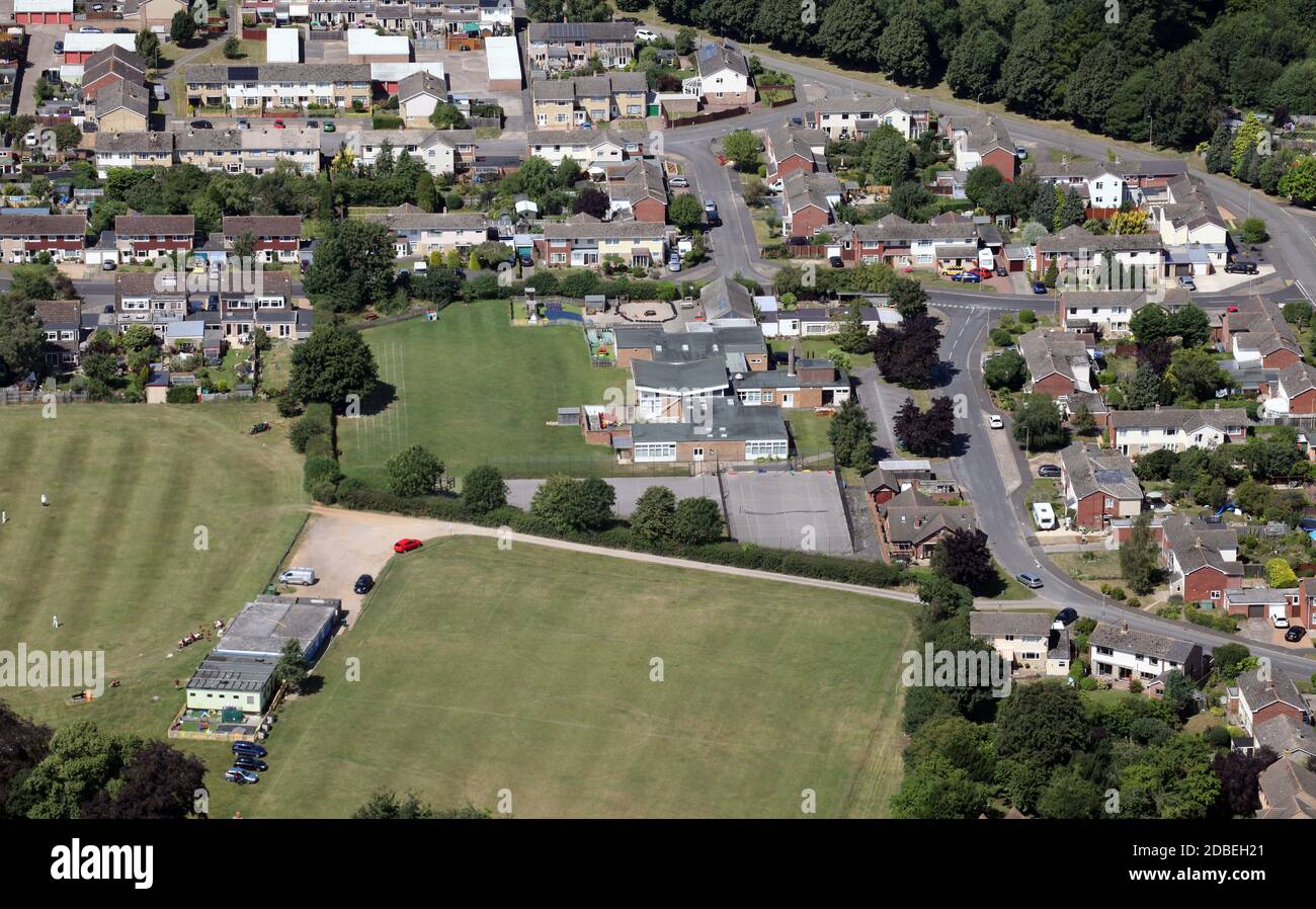 aerial view of Marcham School, Oxfordshire Stock Photo - Alamy