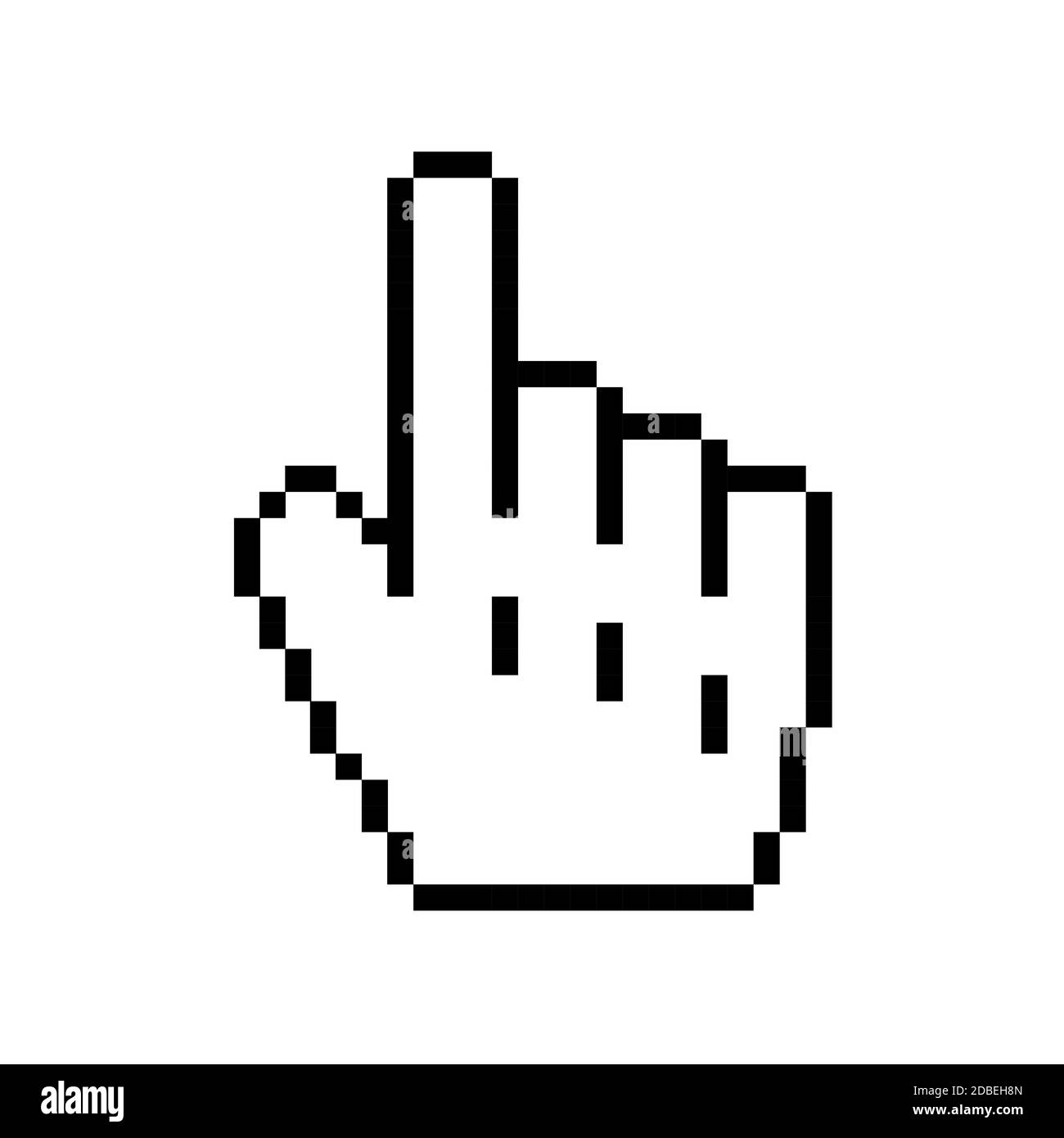 Vector modern hand cursor icon on white background Stock Vector Image ...