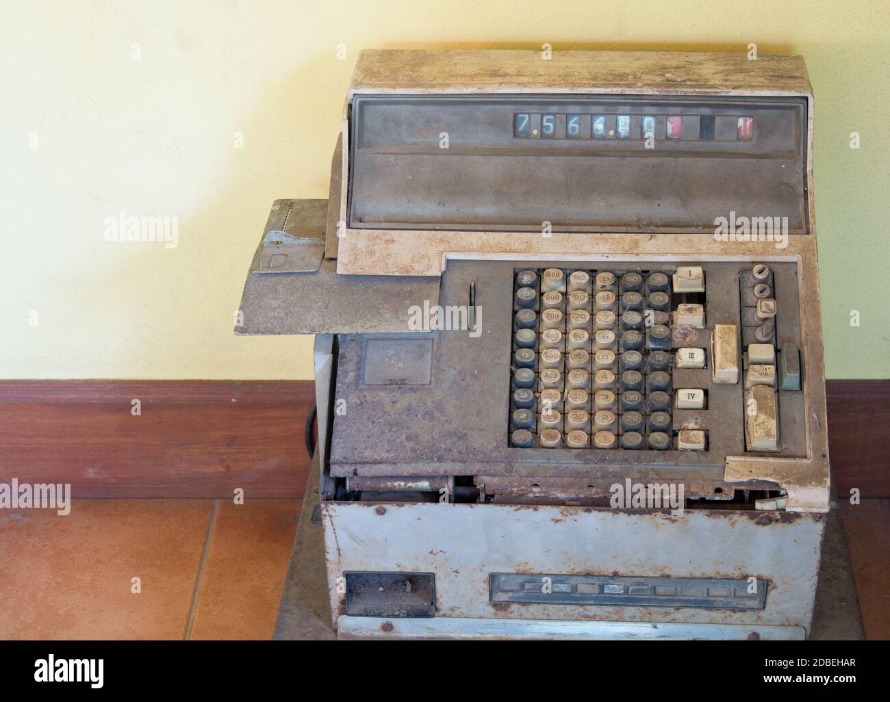 Tax-calculator old antique Stock Photo - Alamy
