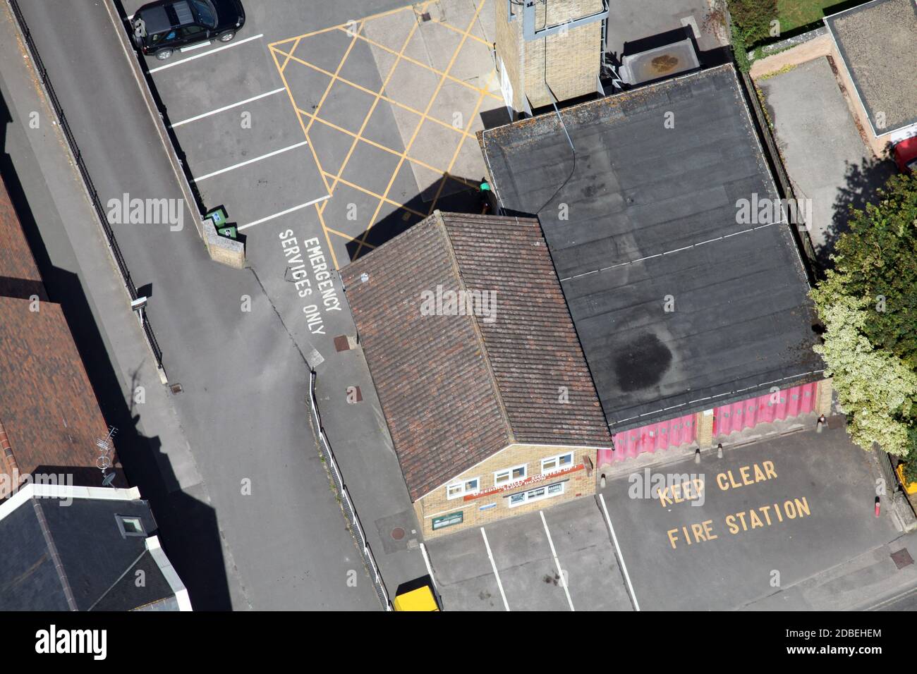 aerial view of Wantage Fire Station, Oxfordshire, UK Stock Photo - Alamy