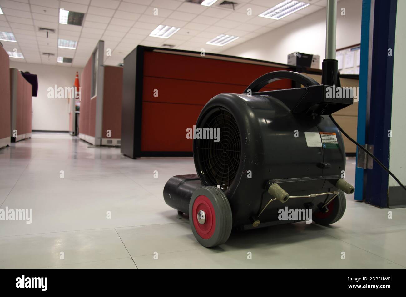construction drying Blowers Cleaning office Stock Photo - Alamy
