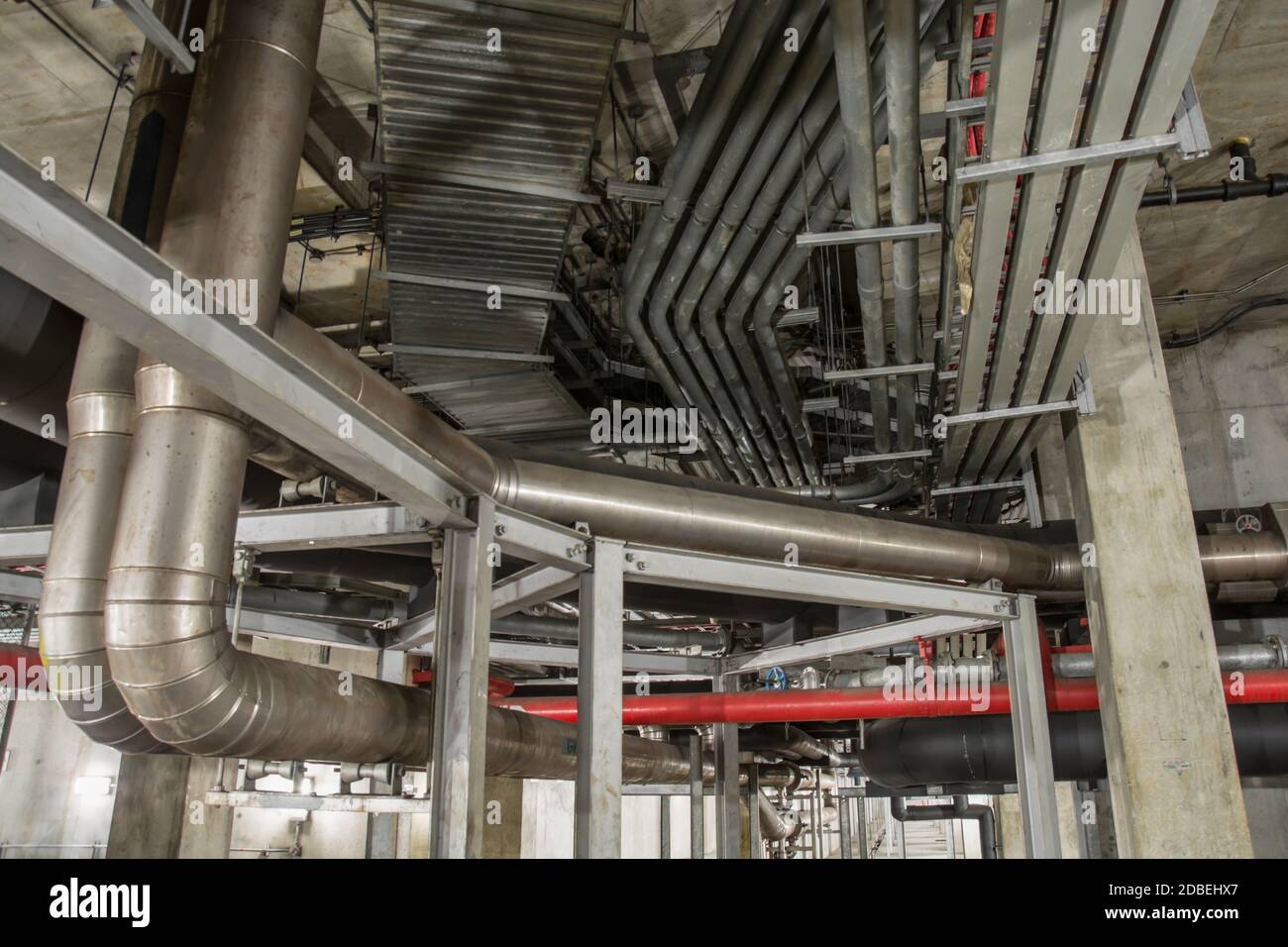Big pipe under the building underground Stock Photo - Alamy