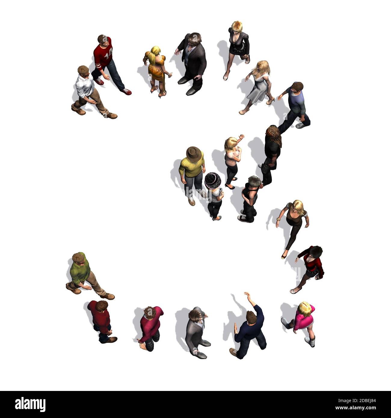 people - arranged in number 3 with shadow Stock Photo - Alamy