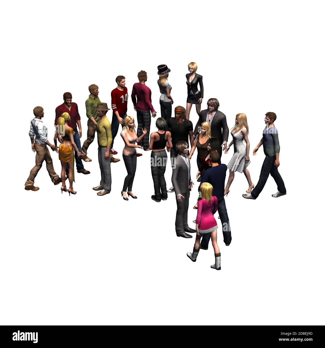 people - arranged in number 4 without shadow Stock Photo - Alamy