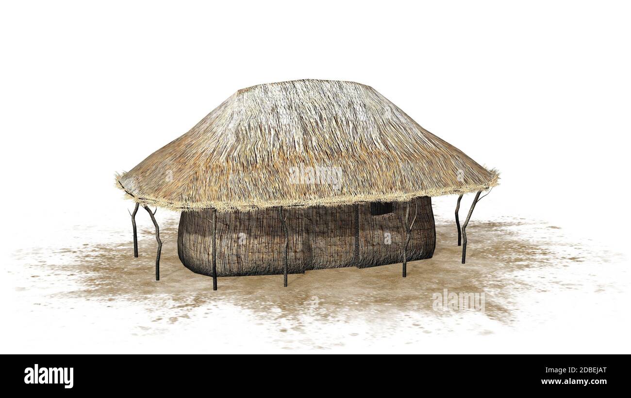 Thatched roof on house Cut Out Stock Images & Pictures - Alamy