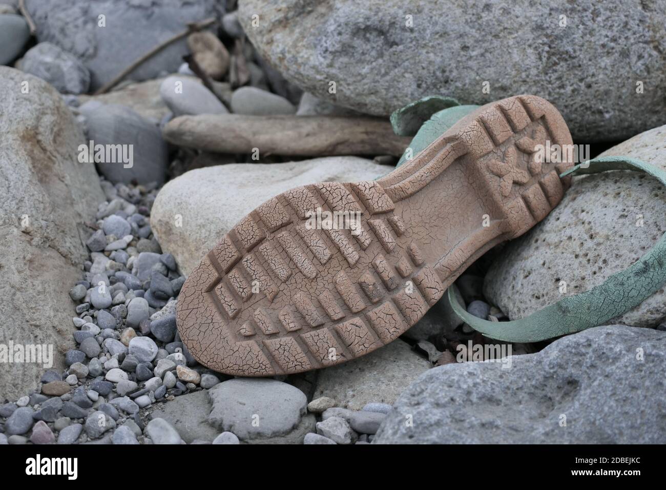 Old boot tread on the rock Stock Photo - Alamy