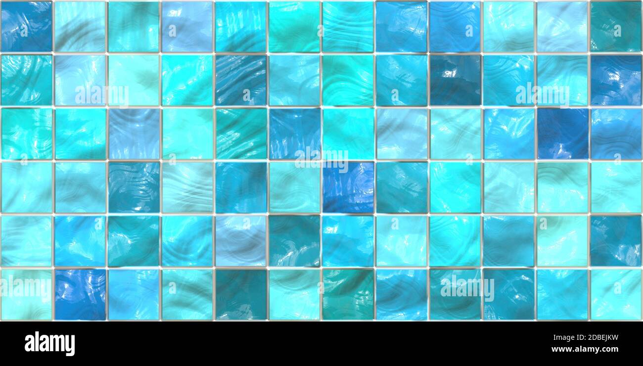 Aqua Sky Blue Modern Tiled Ceramic Mosaic Tiles Material Texture. Good ...