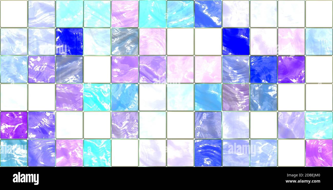 Aqua Sky Blue Modern Tiled Ceramic Mosaic Tiles Material Texture. Good ...