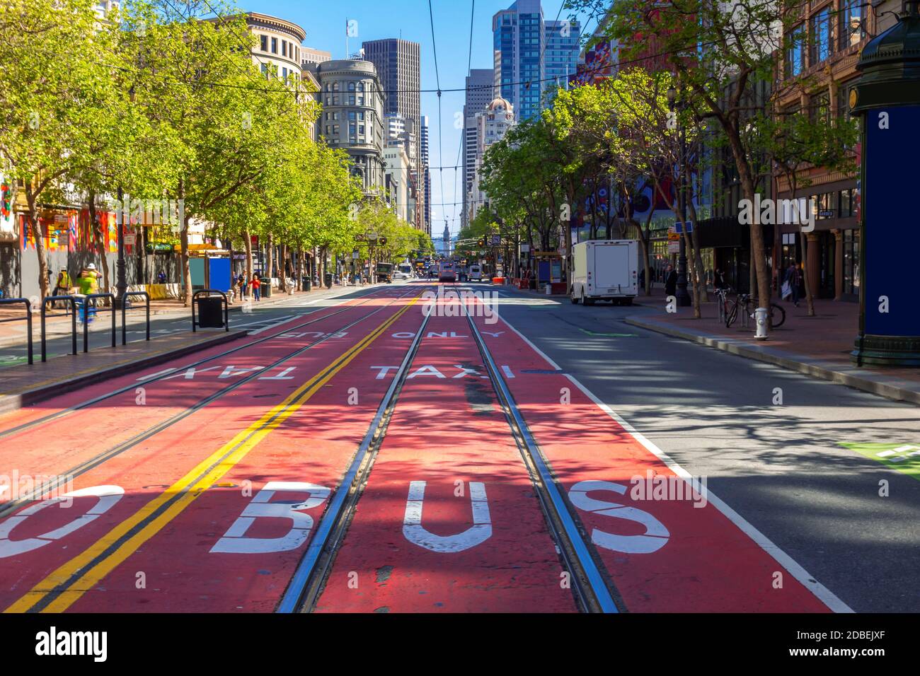 San Francisco downtown with culture and citylife at Powell street and ...