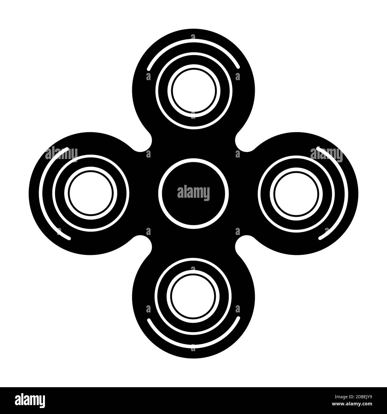 Vector modern spinner black icon on white background. Logo symbol Stock ...