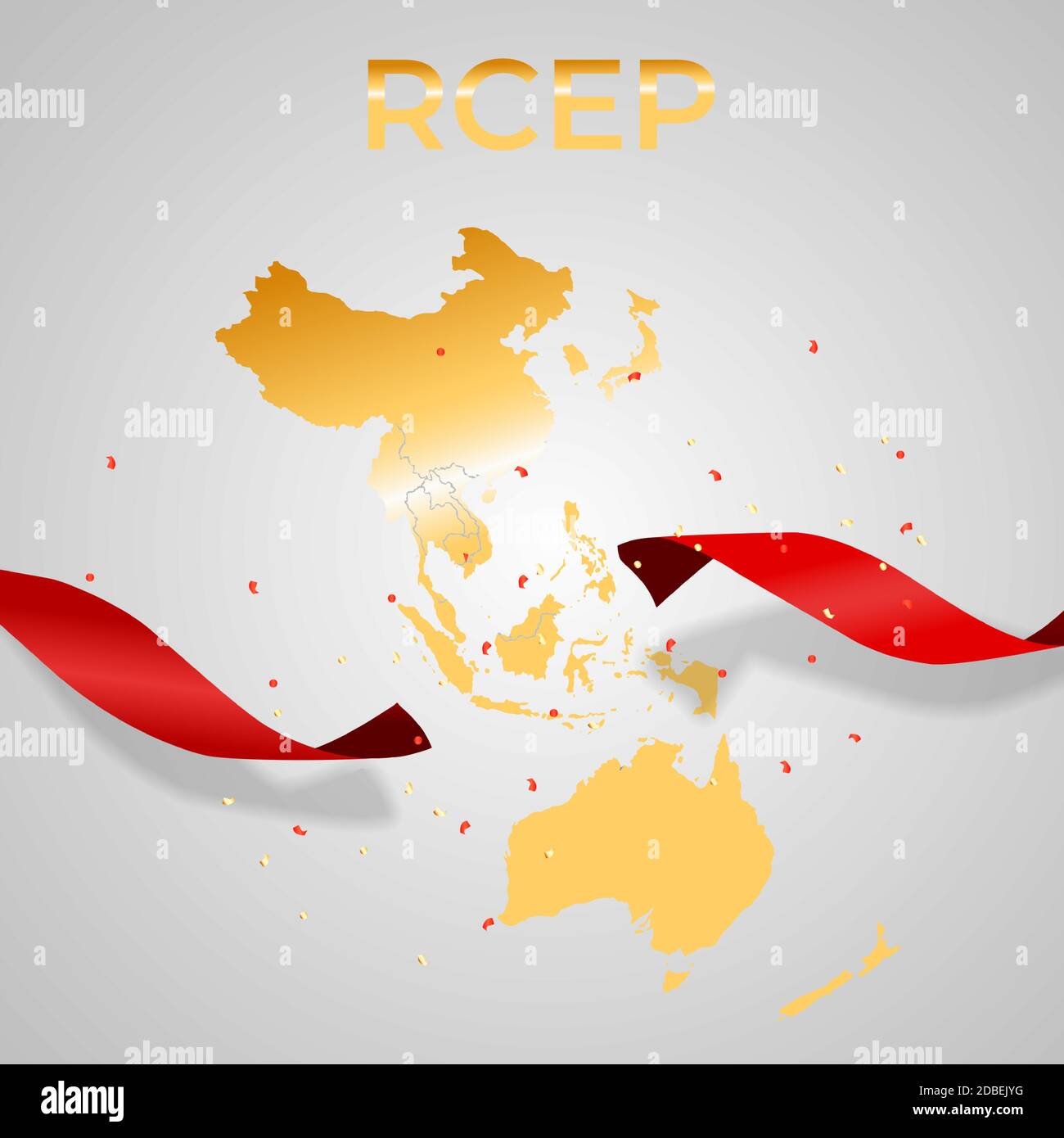 Holiday concept Modern Regional Comprehensive Economic Partnership RCEP ...