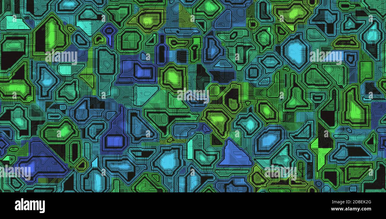Hi Tech Microscheme Pattern Background Microchip Network Texture Stock