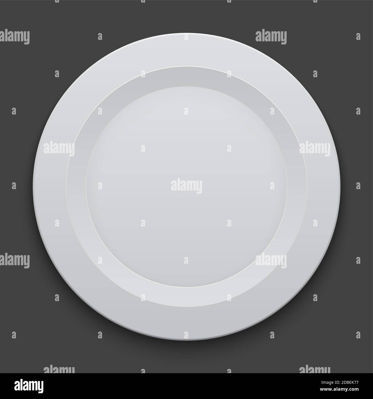 vector modern dish plate on white background Stock Vector Image & Art ...