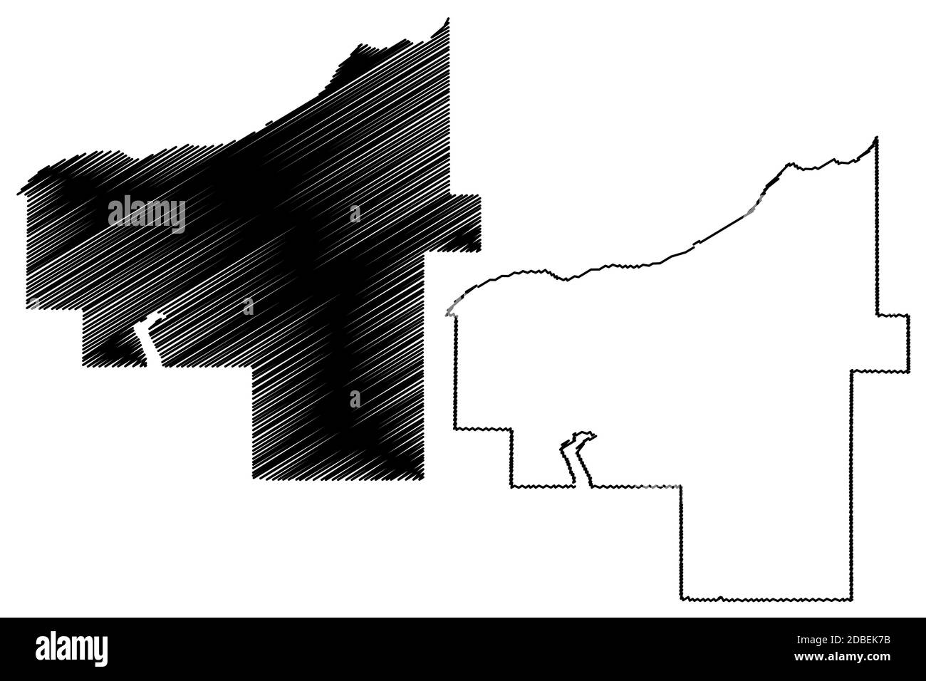 Ontonagon county map Black and White Stock Photos & Images - Alamy