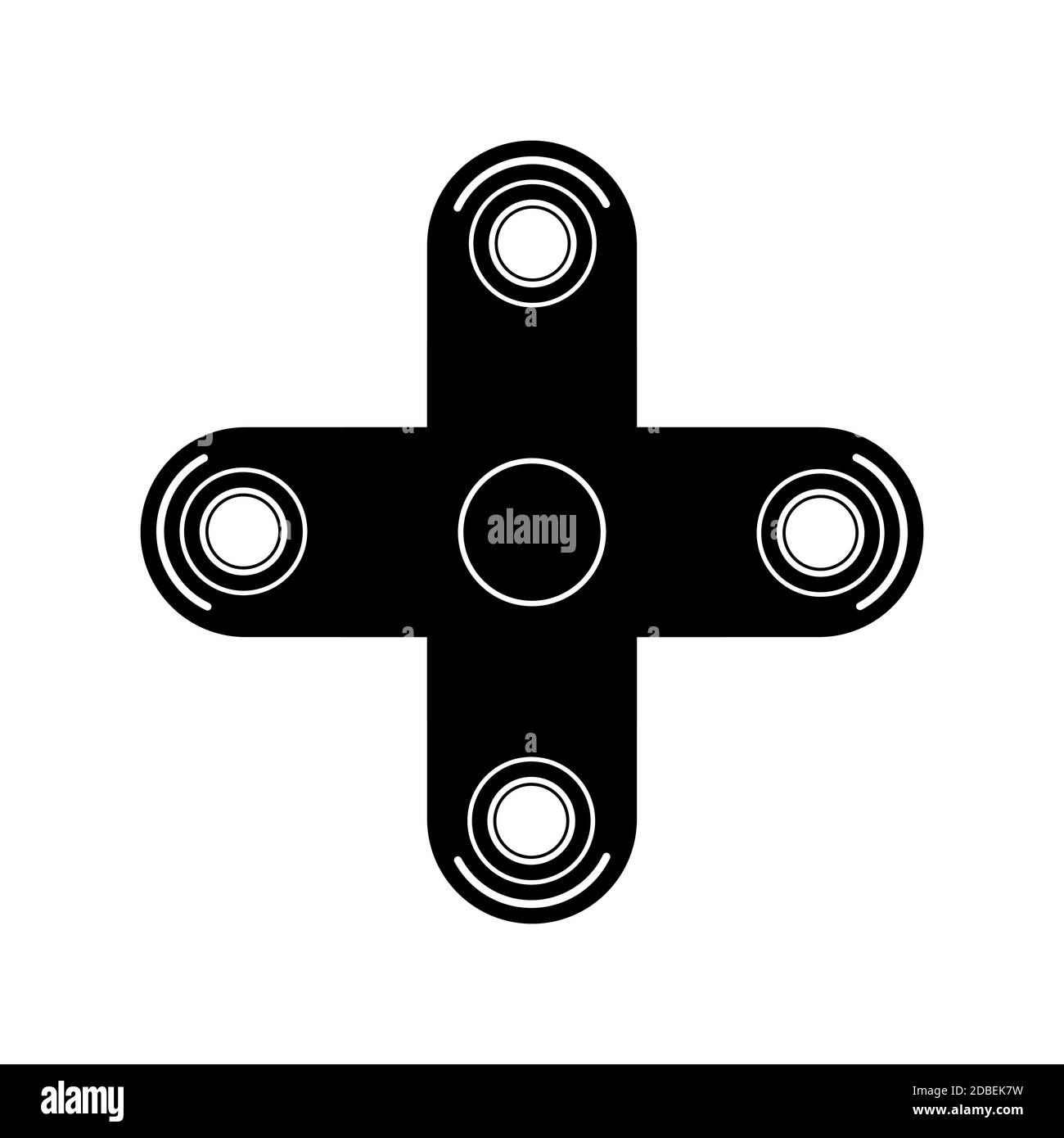 Vector modern spinner black icon on white background. Logo symbol Stock ...