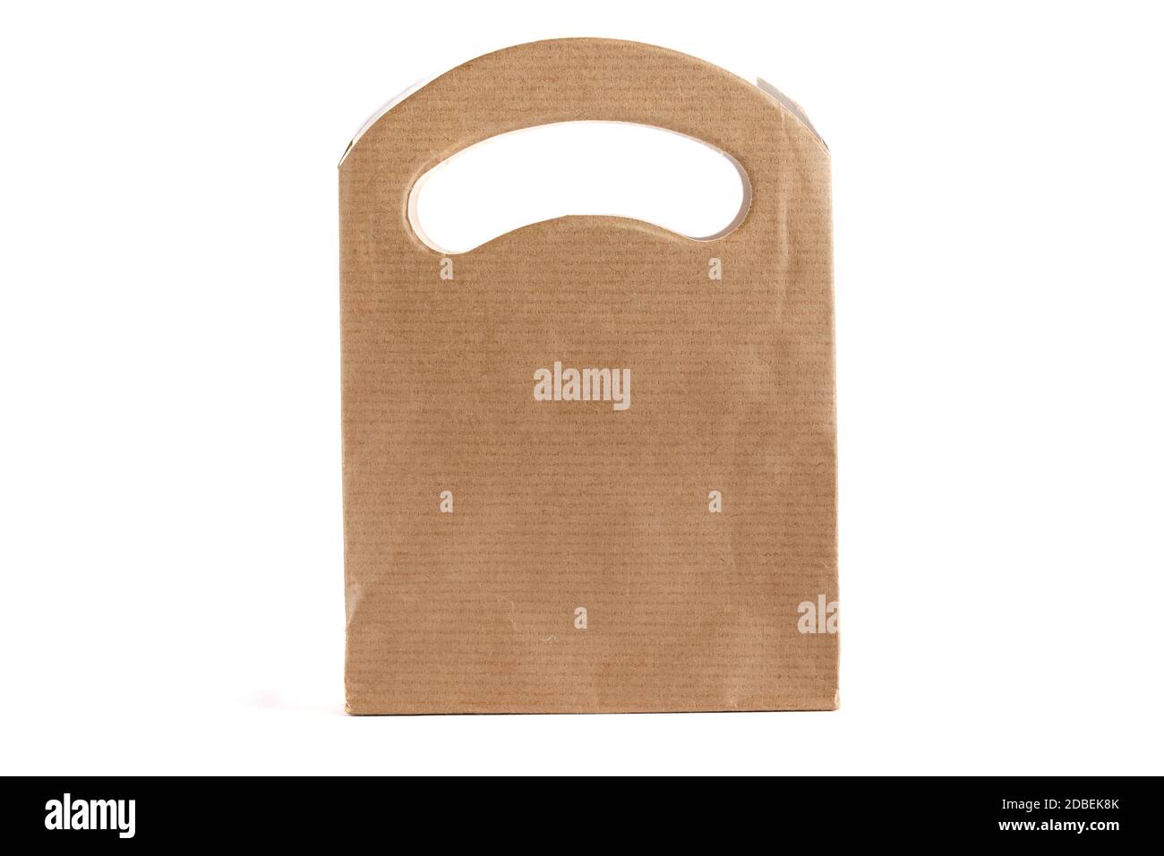 Kraft paper packaging bag, eco packaging on white background Stock ...