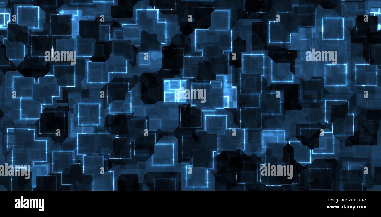 Dark blue cyberspace futuristic virtual background. Electrical digital ...