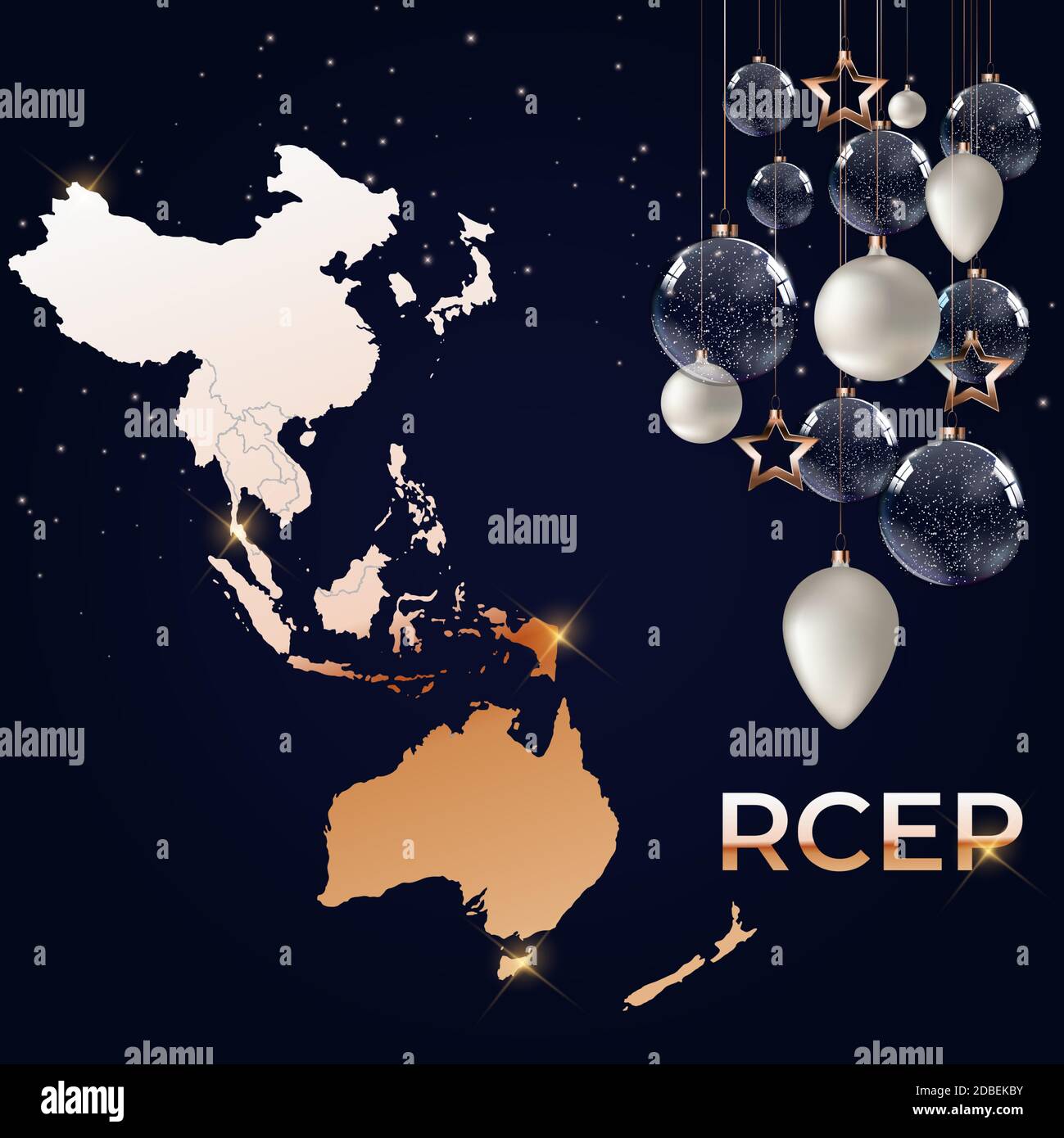 Holiday concept Modern Regional Comprehensive Economic Partnership RCEP ...